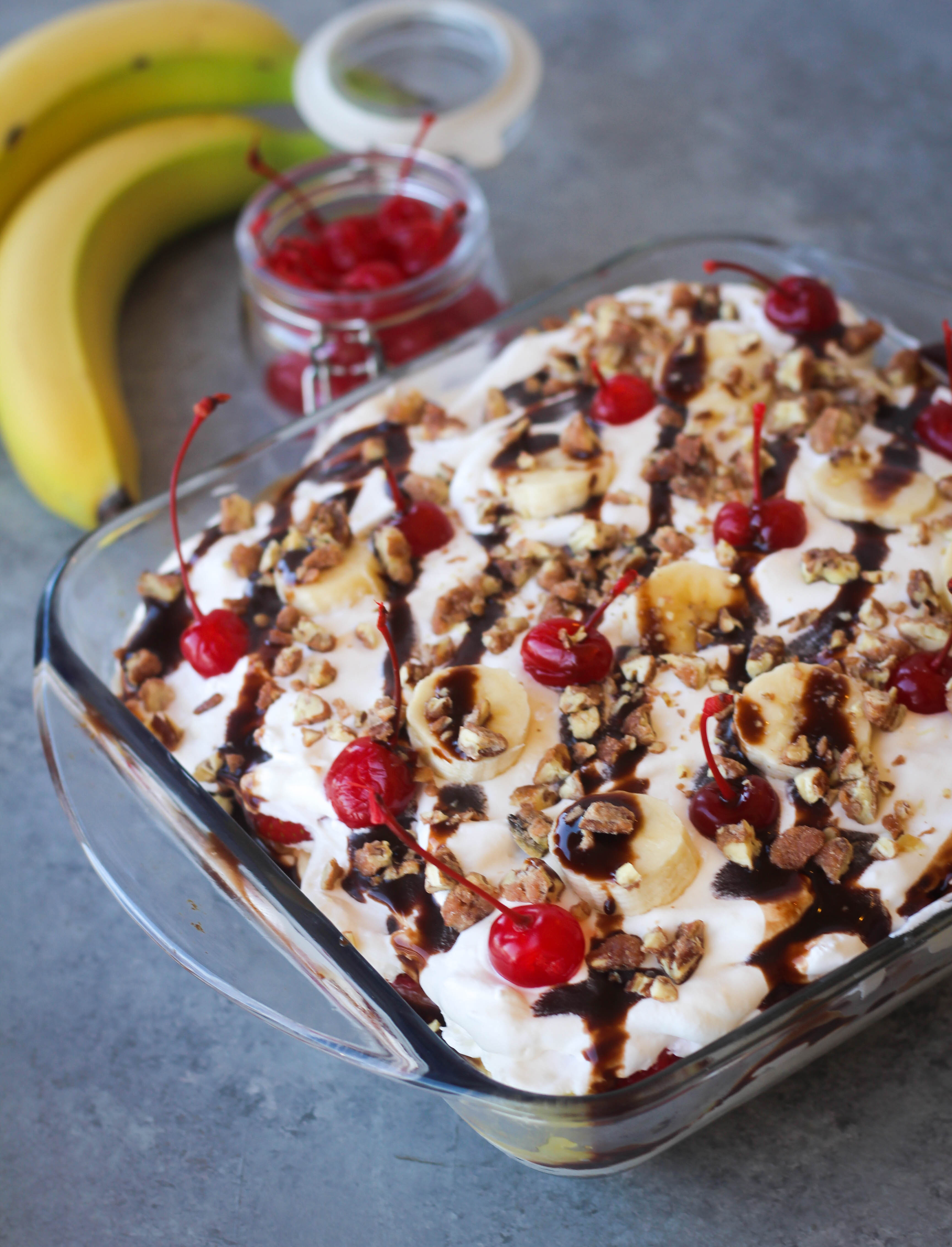 No Bake Banana Split Dessert Addicted To Recipes No Bake Banana Split Dessert Addicted To Recipes